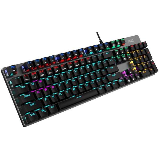 AOC Mechanical Keyboard GK410 - Green Black Tea Shaft Gaming Set