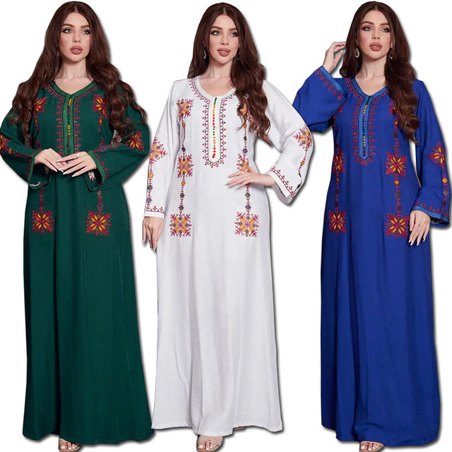 Large size Dubai Middle East long -sleeved Sanya resort's wind robe ...