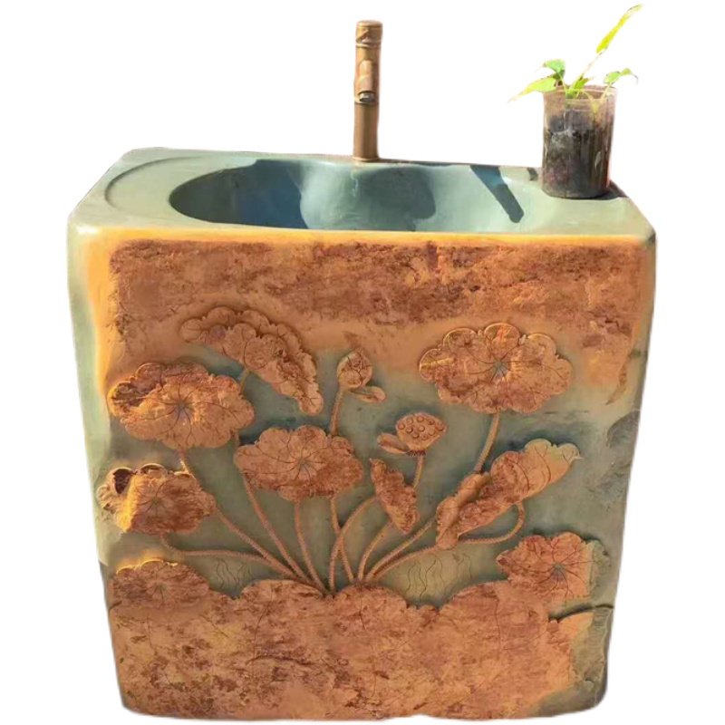 Retro Stone Wash Basin - Outdoor Garden Sink