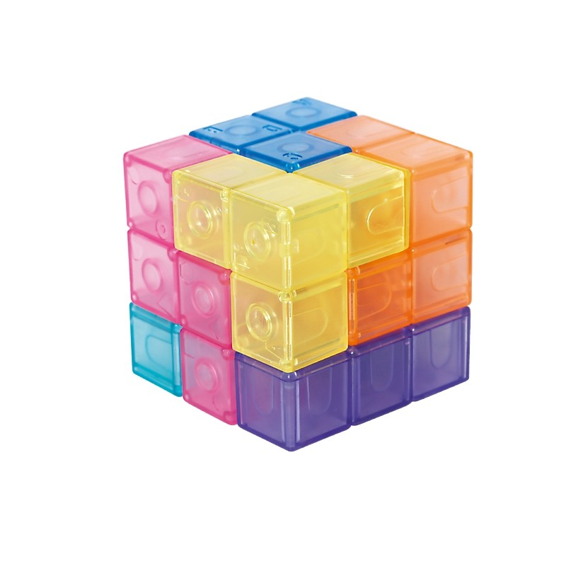 Soma Cube Luban Magnetic Puzzle - Geometric Building Blocks