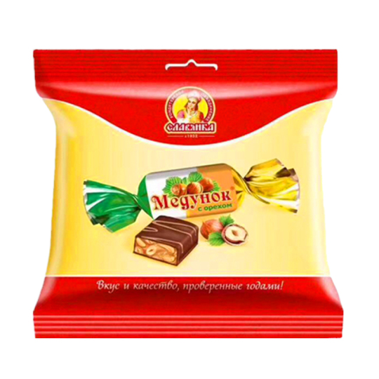 Slavic Three Hazelnut Chocolate Candy - 1000g Imported from Russia