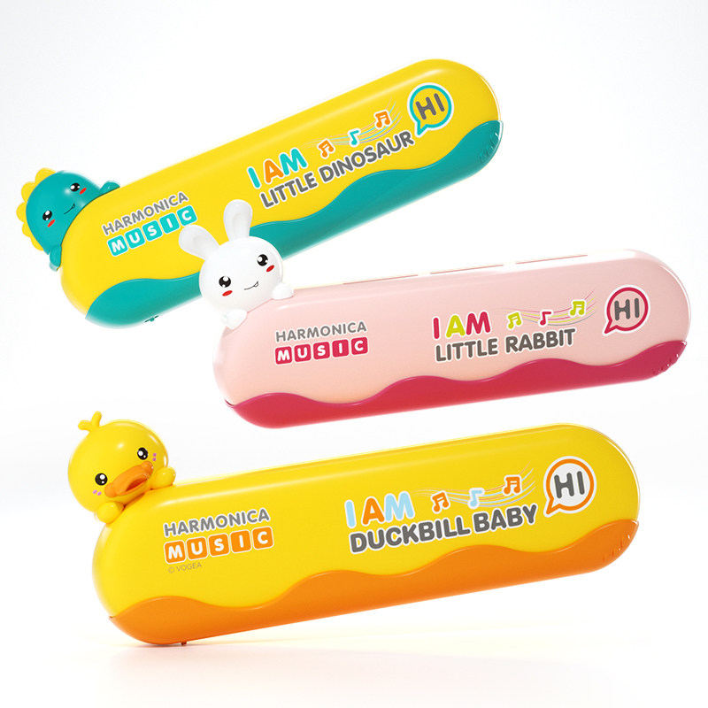 Yellow Duck Harmonica Musical Instrument Toy for Children Beginner Girl