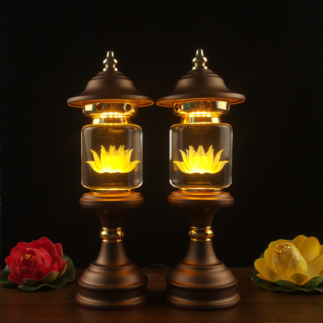 LED alloy Crystal Lotus Lantern Buddhist Lantern Aquarius Foam Temple ...