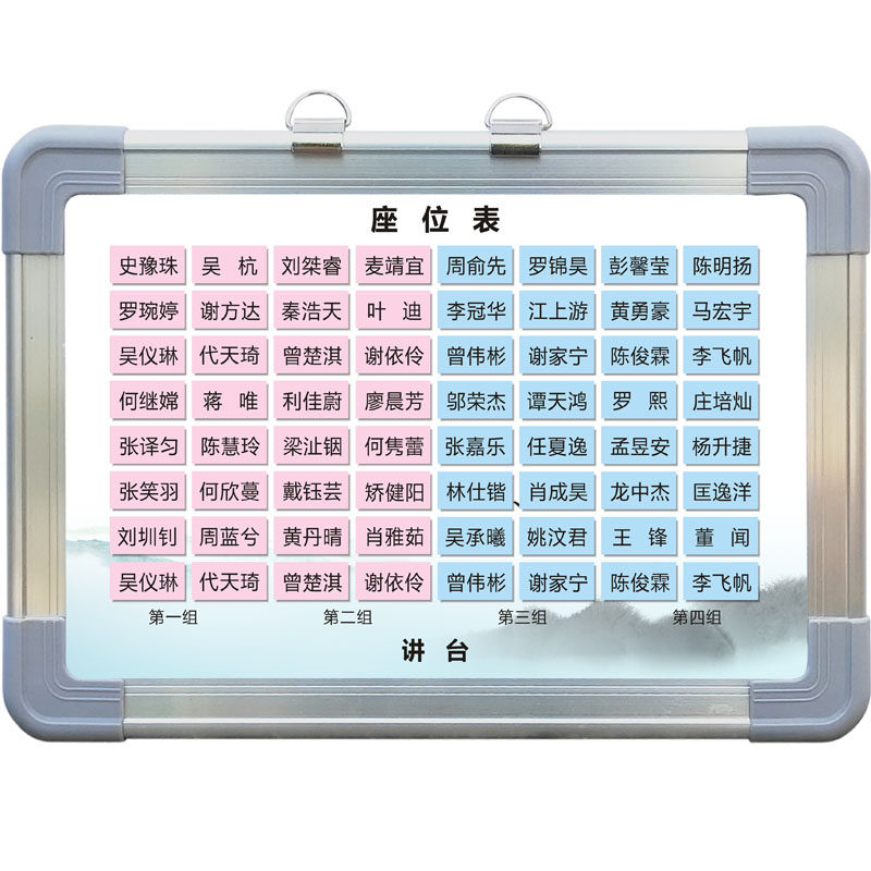 Magnetischer klassen-sitzplan mit namensmagnet – abnehmbarer ...
