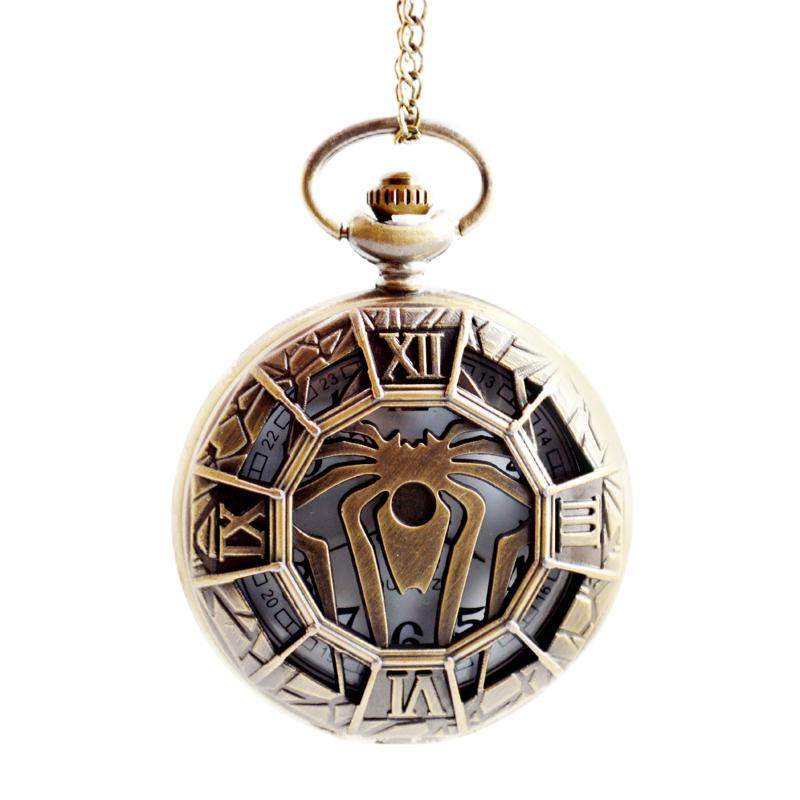 Liontin jam saku spider-man retro - desain anime bercahaya ...