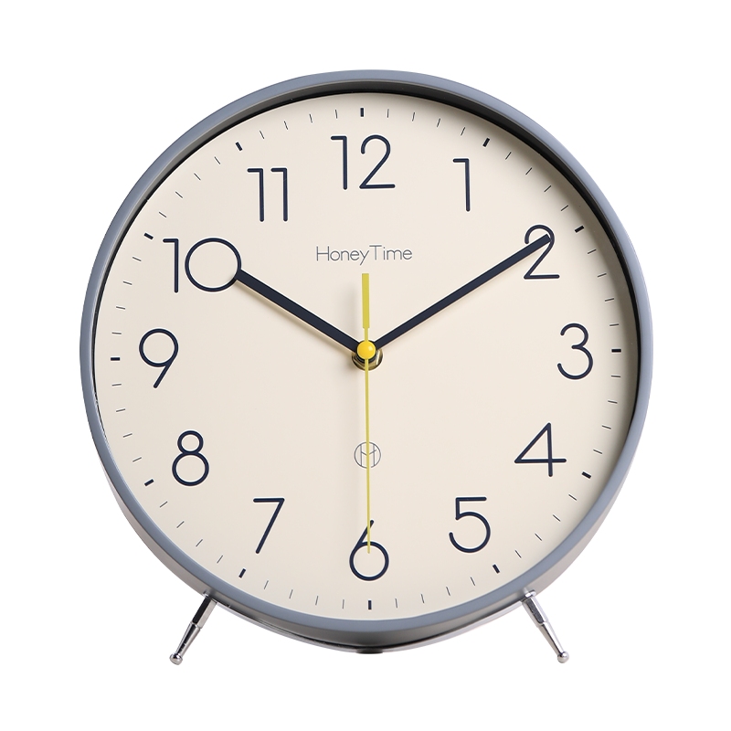 Ikb Silent Table Clock - 20cm Simple Desk Clock
