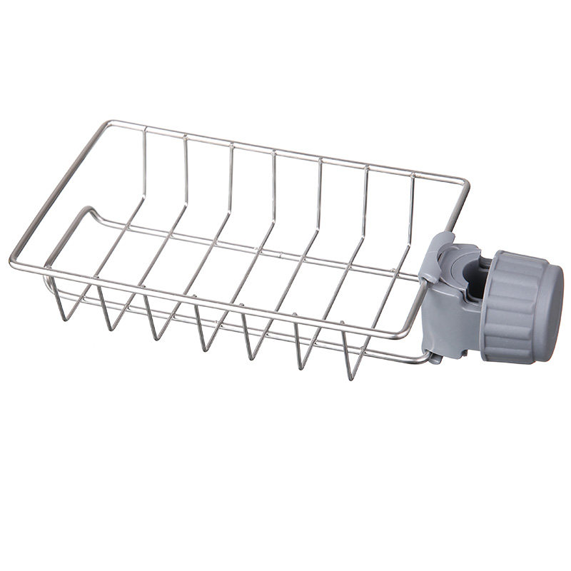 Stainless Steel Faucet Storage Rack - Kitchen Sink Organizer