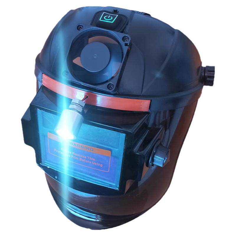 Hard Hat Welding Mask with Fan Lamp Automatic Dimming True Color for ...