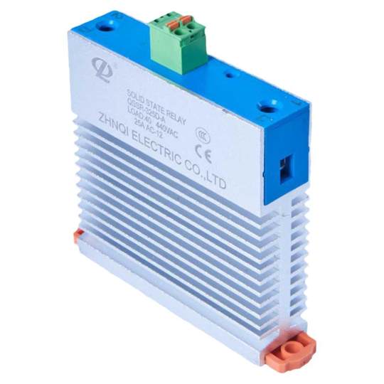 Integrated Solid State Relay 220V AC 24V DC Controlled AC Single Phase 40A Rail Type SSR Heat Sink