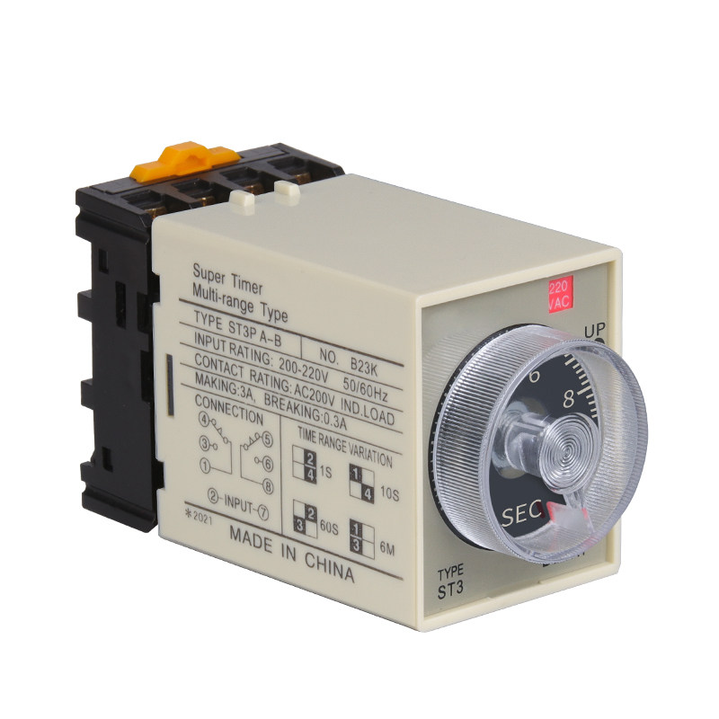 Time Relay ST3PA-ABCD Adjustable Power-On Delay Controller AC12V24V220V