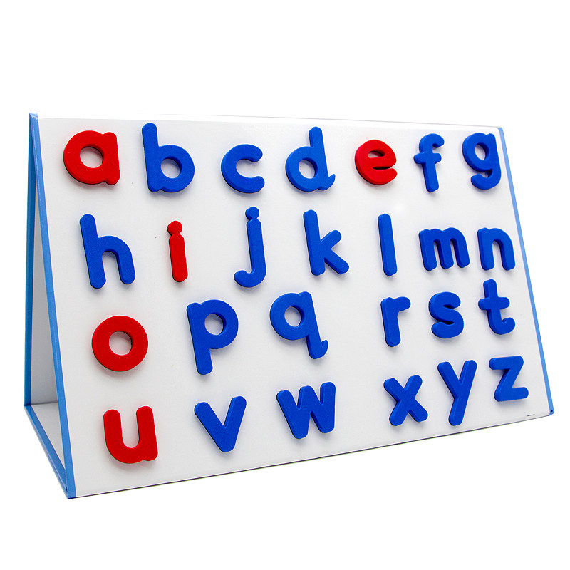 Red and Blue English Alphabet Magnetic Stickers for Young Children English Uppercase and ...