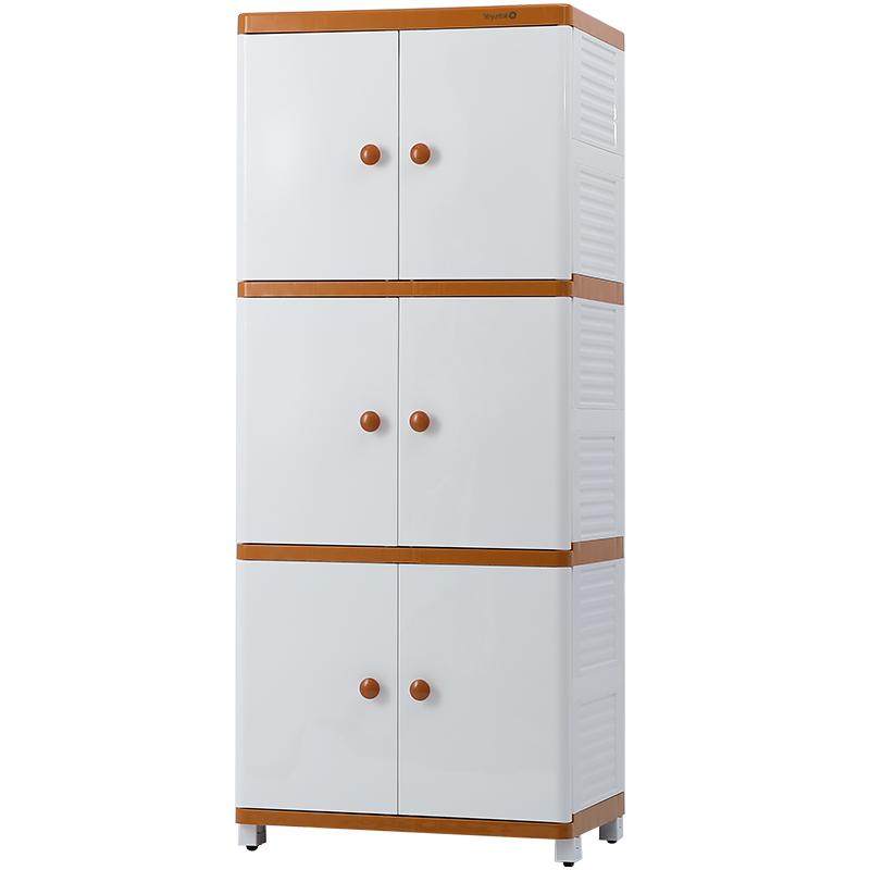 Yeya Double Door Storage Cabinet - Plastic Kids Toy & Snack Organizer