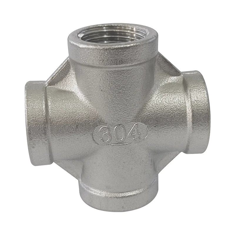 Jiugang 304 Stainless Steel Four-Way Pipe Fitting - Internal Threaded ...