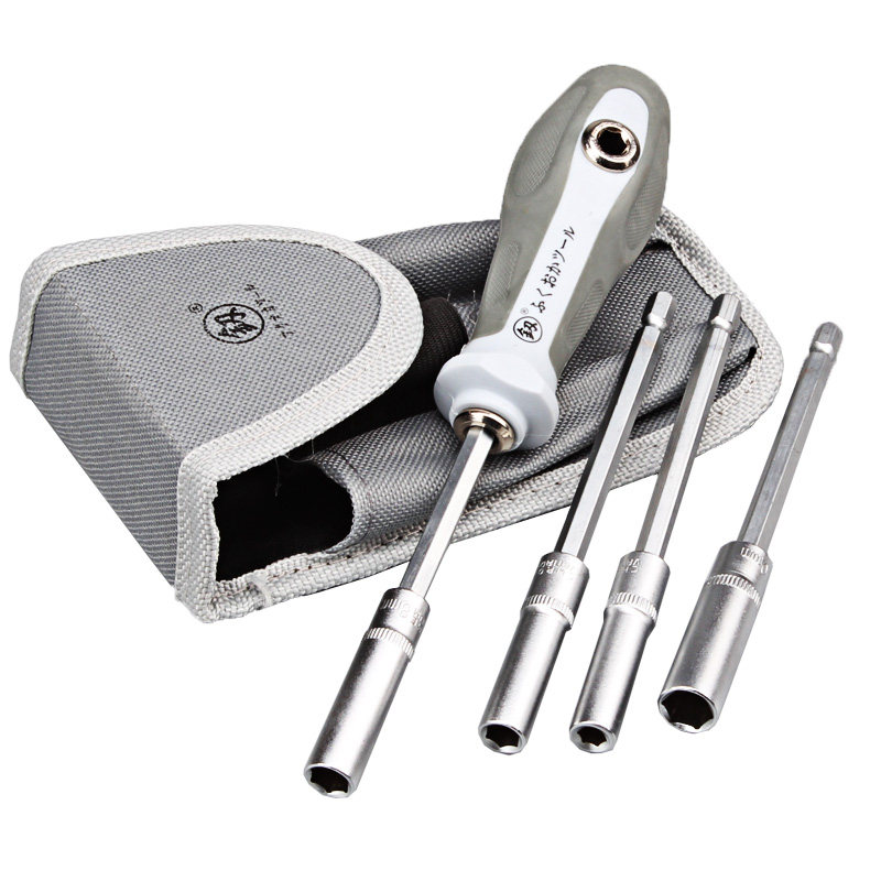 Extended Hex Sleeve Wrench Set - 5.5mm, 7mm, 8mm - Cr-V Steel