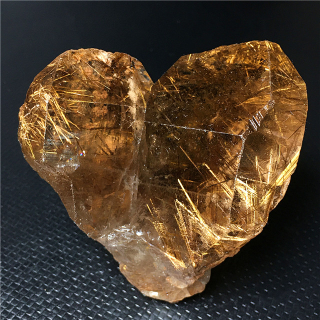 Natural Golden Titanium Crystal Plate Titanium Crystal Clustering ...