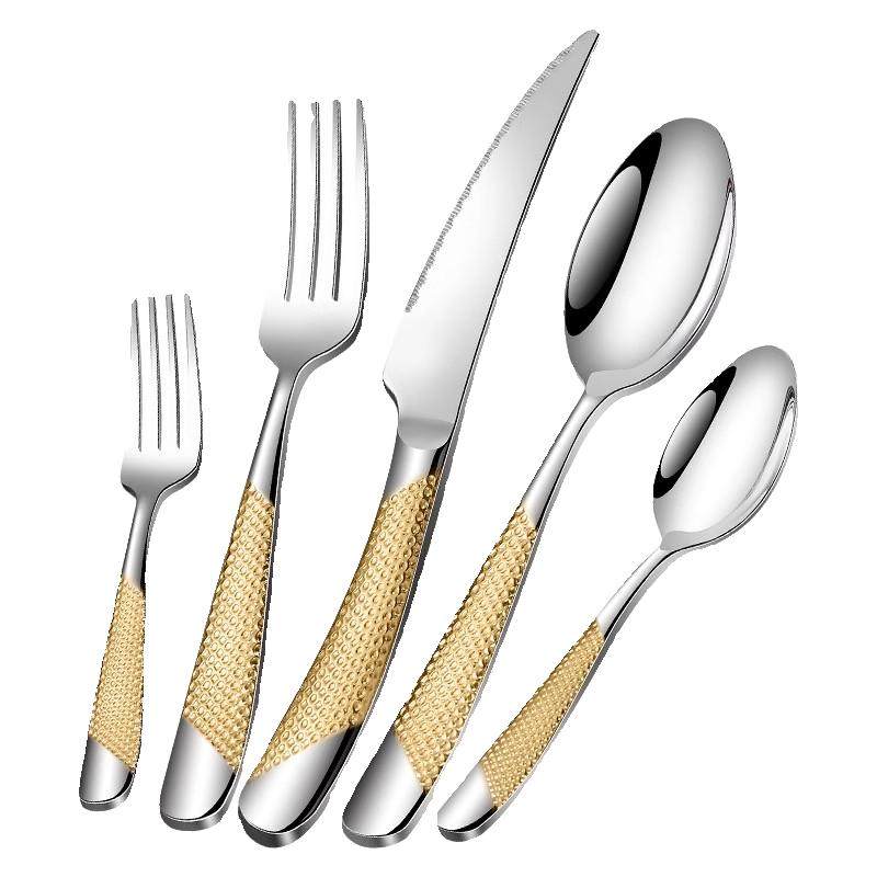 Steak Cutlery for Western Food Cutting - Special Stainless Steel Gold ...