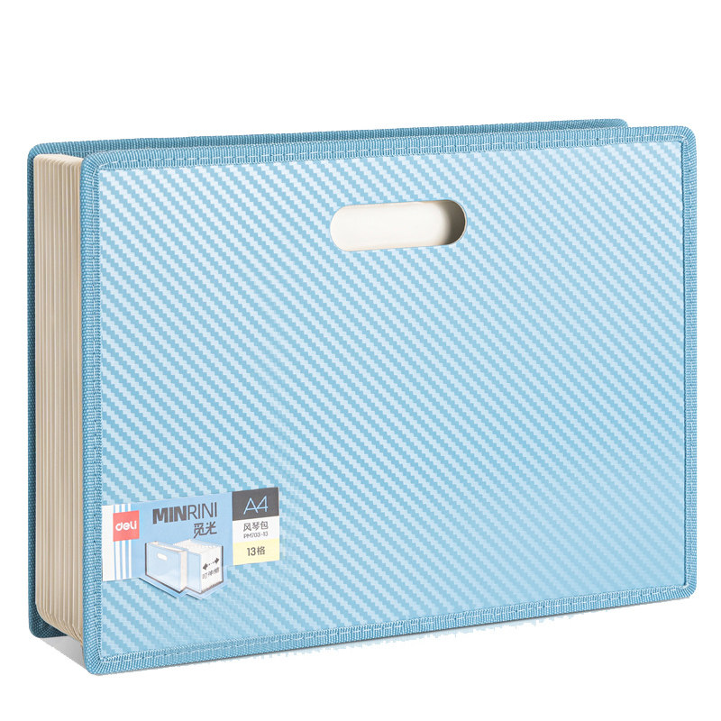 Deli Organ Bag Vertical File Folder A4 File Folder Transparent Insert File Bag Multi-Layer ...