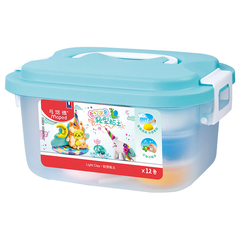 Maped 12-Color Ultra Light Clay - Non-Toxic & Safe Modeling Clay
