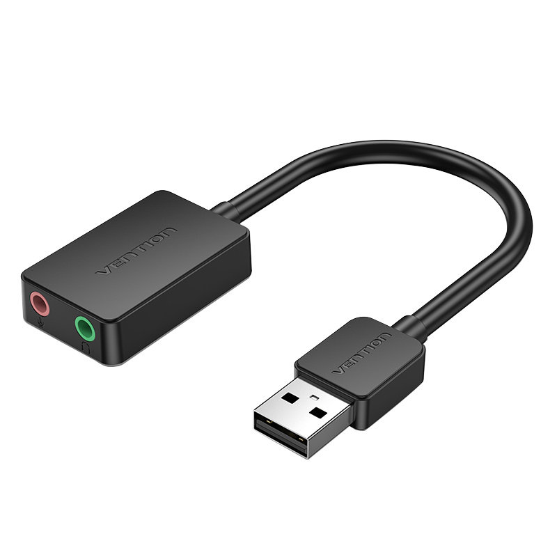 USB External Sound Card Connector for Computer Headset - Driver-Free ...