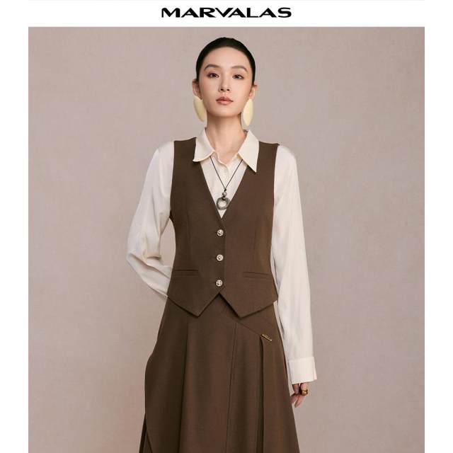 Mande Shi Short Vest 2024 Winter New Retro Stacking Design Sense Meirad ...