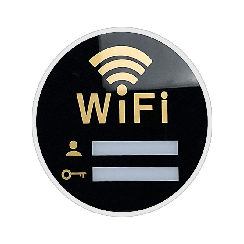 Acrylic Wireless Internet Reminder Card - Free WiFi Signage with ...