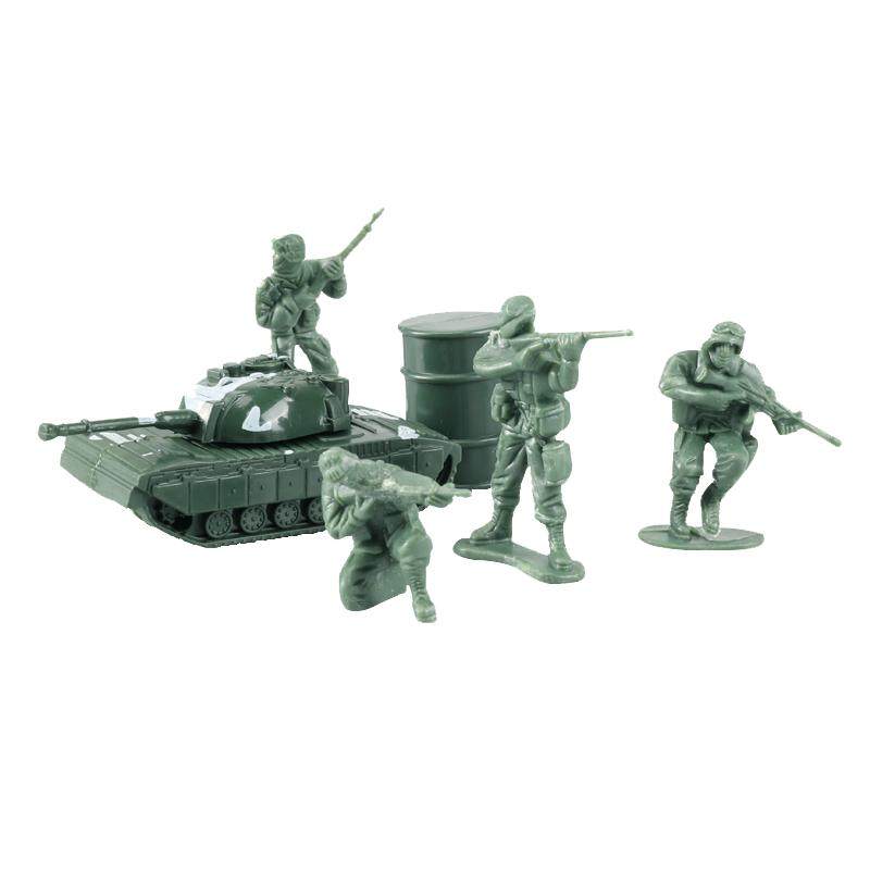 JEU600 Military Soldiers Model Toy - 24 War Corps Plastic Doll Scene ...