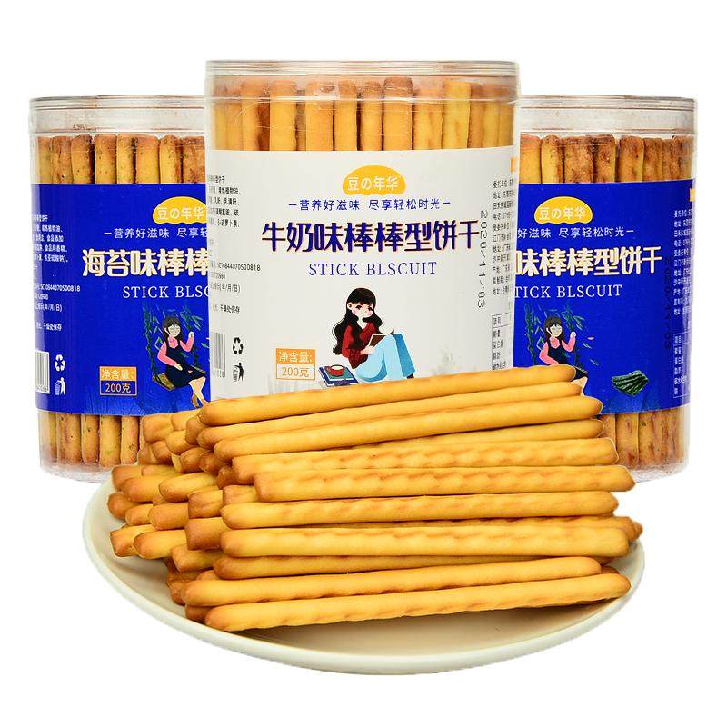 Dounianhua Milk & Seaweed Flavored Finger Biscuits - 200g