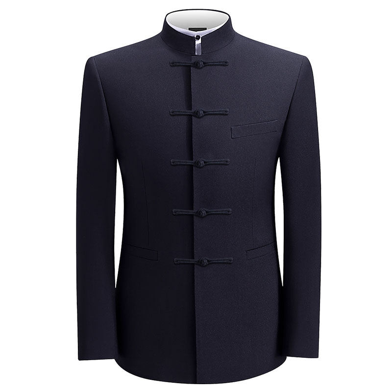 Luo Shenpai Er Men's Slim Fit Chinese Stand Collar Suit