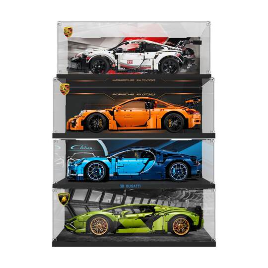 Lego Car Model Display Box - Lamborghini, Bugatti, Porsche, Ferrari