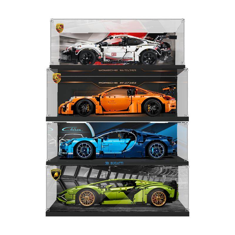 Lego Car Model Display Box - Lamborghini, Bugatti, Porsche, Ferrari
