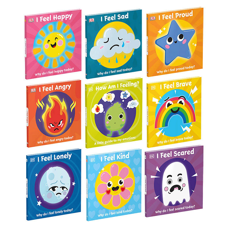英文原版 First Emotions DK启蒙表情包系列9册 儿童情绪表达管理 DK出版 I Feel Angry/Happy/Proud ...