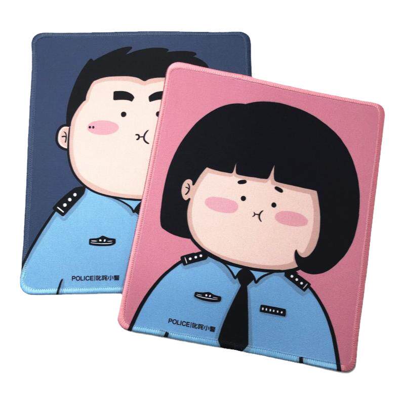 Bantal Mouse Polisi Lucu - Alas Meja Kartun untuk Komputer