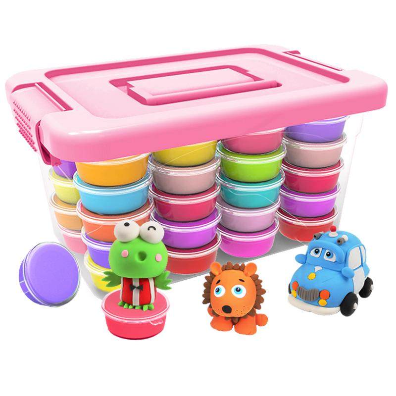 Ultra-Light Non-Toxic Children's Clay - 24 Colors for Kindergarten and ...