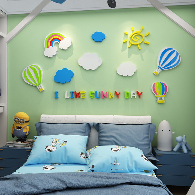 Children's room wall decoration supplies layout Internet celebrity ...