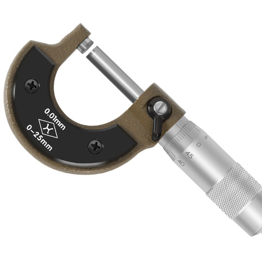 Instrumen mikrometer diameter luar presisi tinggi 0-25-50mm