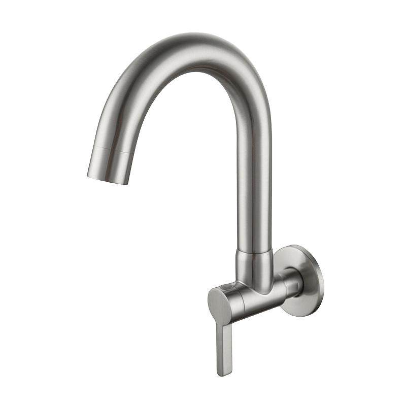 Bathroom All-Copper Mop Pool Faucet - Single Cold Wall Mounting ...