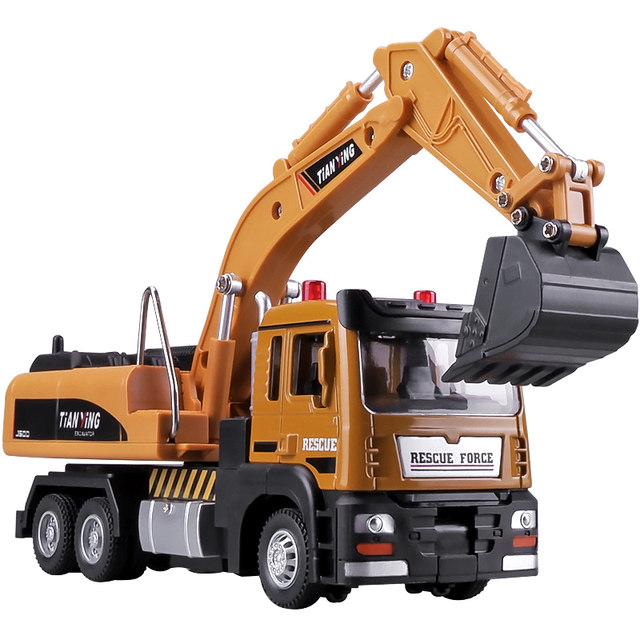 Carve alloy excavator toy car model Children boys simulation car ...