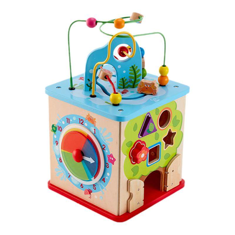 Hape Fun Game Box - Laberinto de Cuentas de Madera Grande