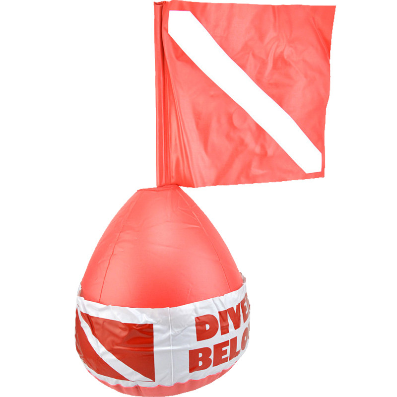 PVC Diving Buoy with Flag for Water Rescue and Diver Positioning