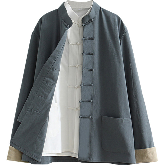 Summer cotton and linen Chinese style short -sleeved Tang costume new ...