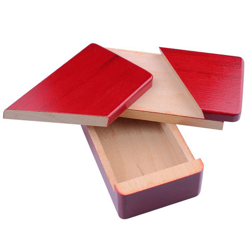 Wooden Mystery Box with Kongming Lock Luban Lock
