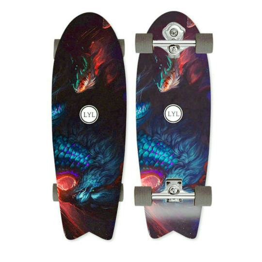 Professional Land Surfboard S7 for Adults Children Beginners Large Fish ...