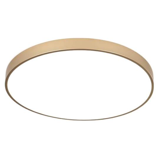 Gold Ultra-Thin LED Ceiling Lamp - Round Simple Light Luxury Fixture ...