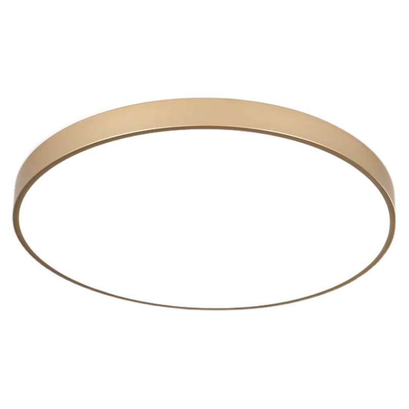 Gold Ultra-Thin LED Ceiling Lamp - Round Simple Light Luxury Fixture ...