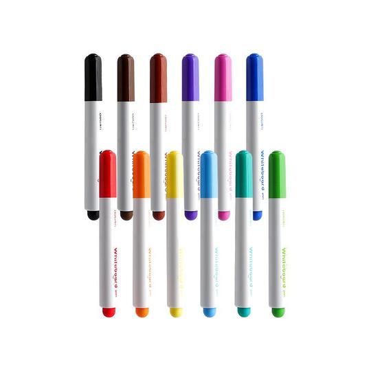 Deli Whiteboard Pens - 12 Pack, Non-Toxic, Water-Based Markers