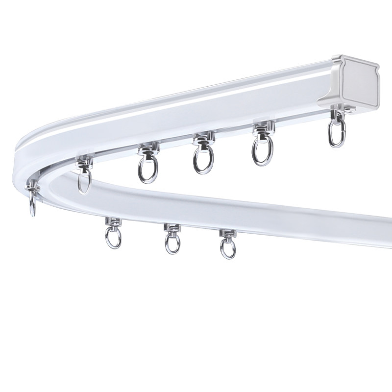 Extra Thick Aluminum Alloy Curtain Track Box Integrated Slide Rail ...