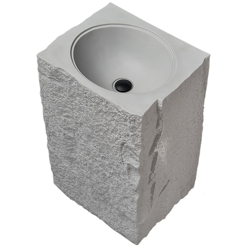 Lavabo de columna de patio artístico al aire libre de diseño