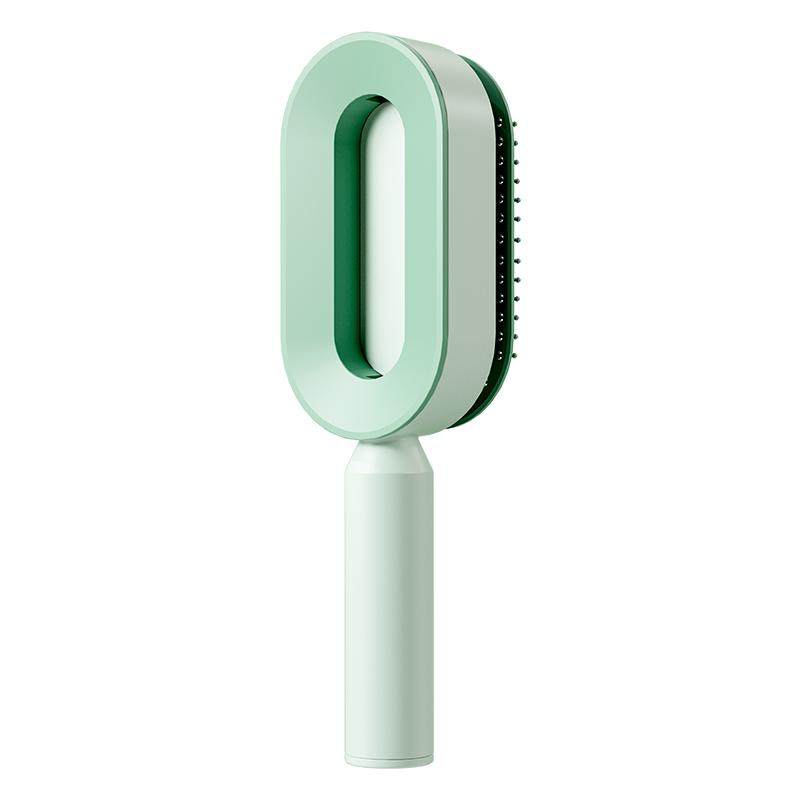Press-Type Automatic Cleaning Scalp Massage Comb for Long Hair