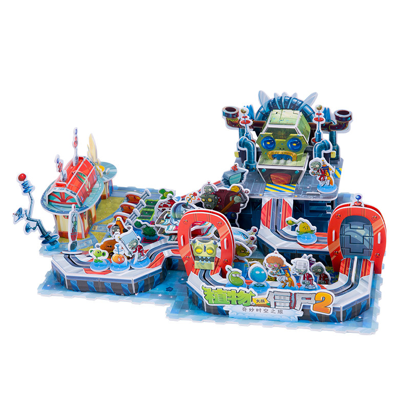 Plants vs. Zombies 2 Creative Puzzle DIY Dinosaur Scene Model