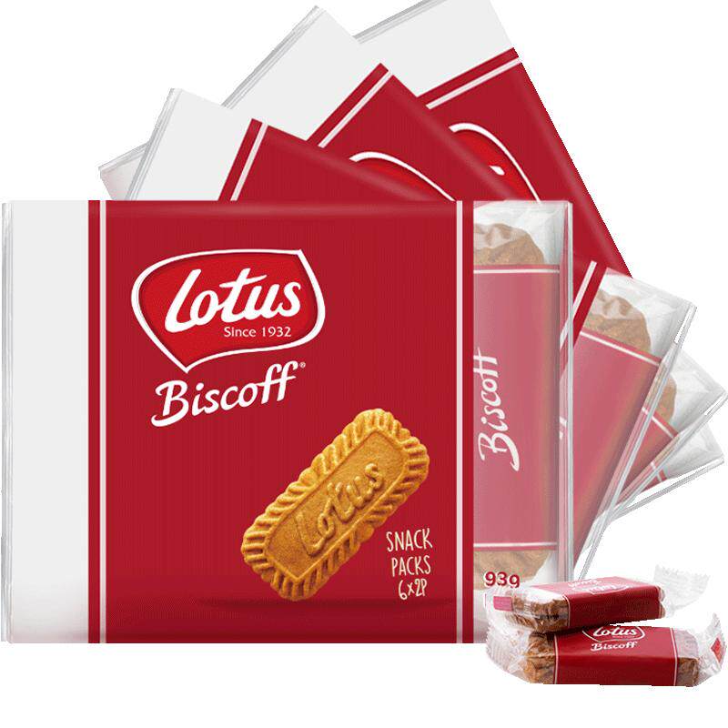 Lotus Caramel Biscuits 372g (4 x 93g) - Belgické dovážané snacky